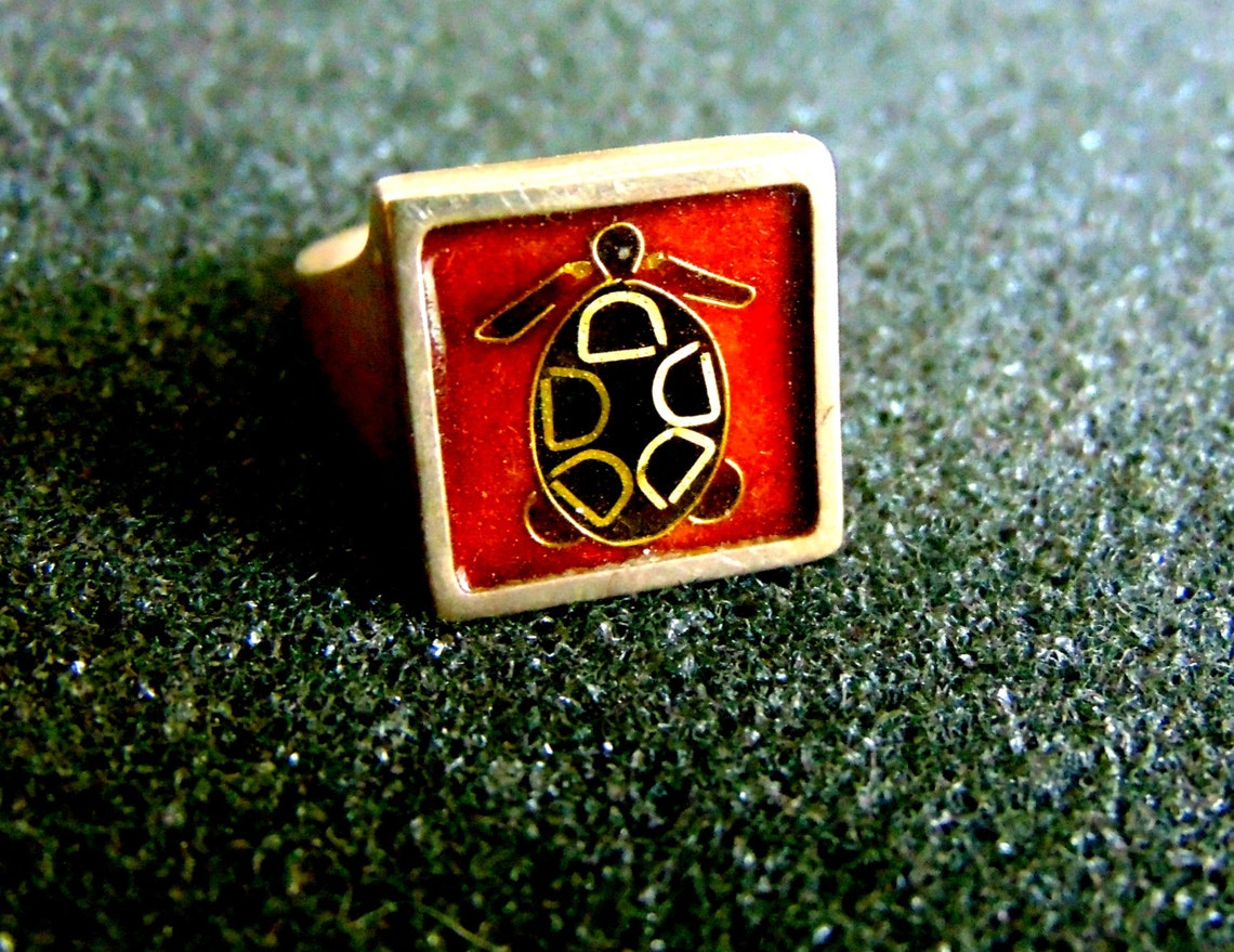 Turtle Signet Ring for Men Mens Rings - Etsy