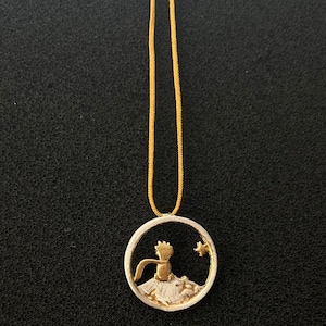 The Little Prince Silver Pendant, Le Petite Prince Gold Plated Matte ...