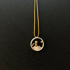 The Little Prince Silver Pendant, Le Petite Prince Gold Plated Matte ...