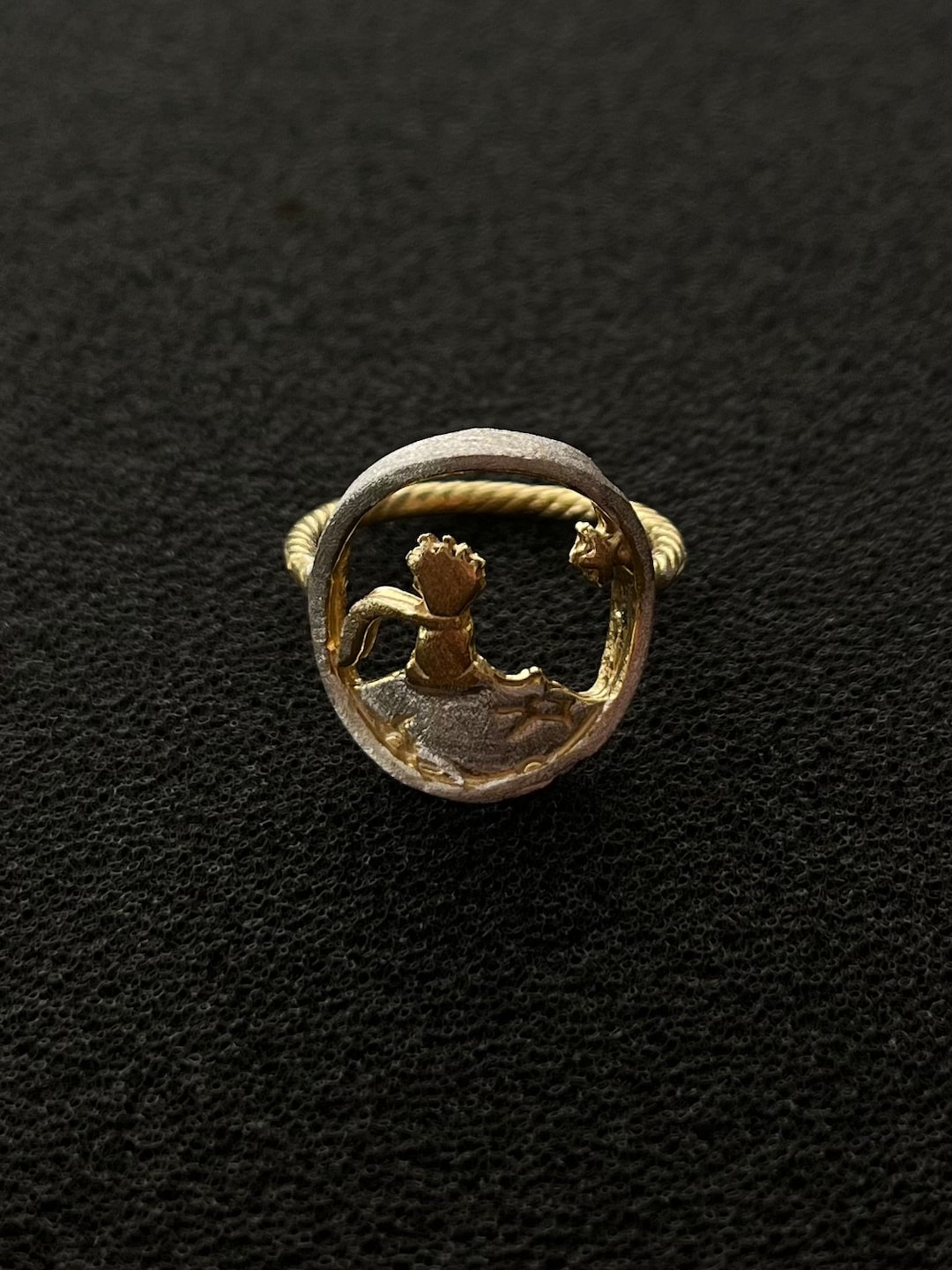 Cute Little Prince Ring, Minimal Le Petite Prince Gold Plated Ring, Le ...