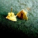 Beautiful 18k Gold Moth Stud Earrings-yellow Gold Moth Earrings-bug ...