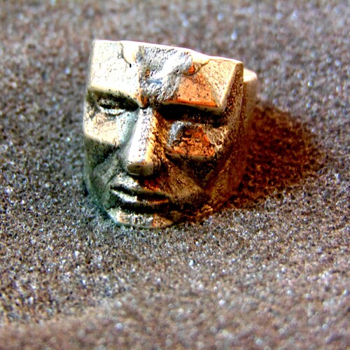 Stunning Human Face Silver Ring-sterling Silver Head Ring - Etsy