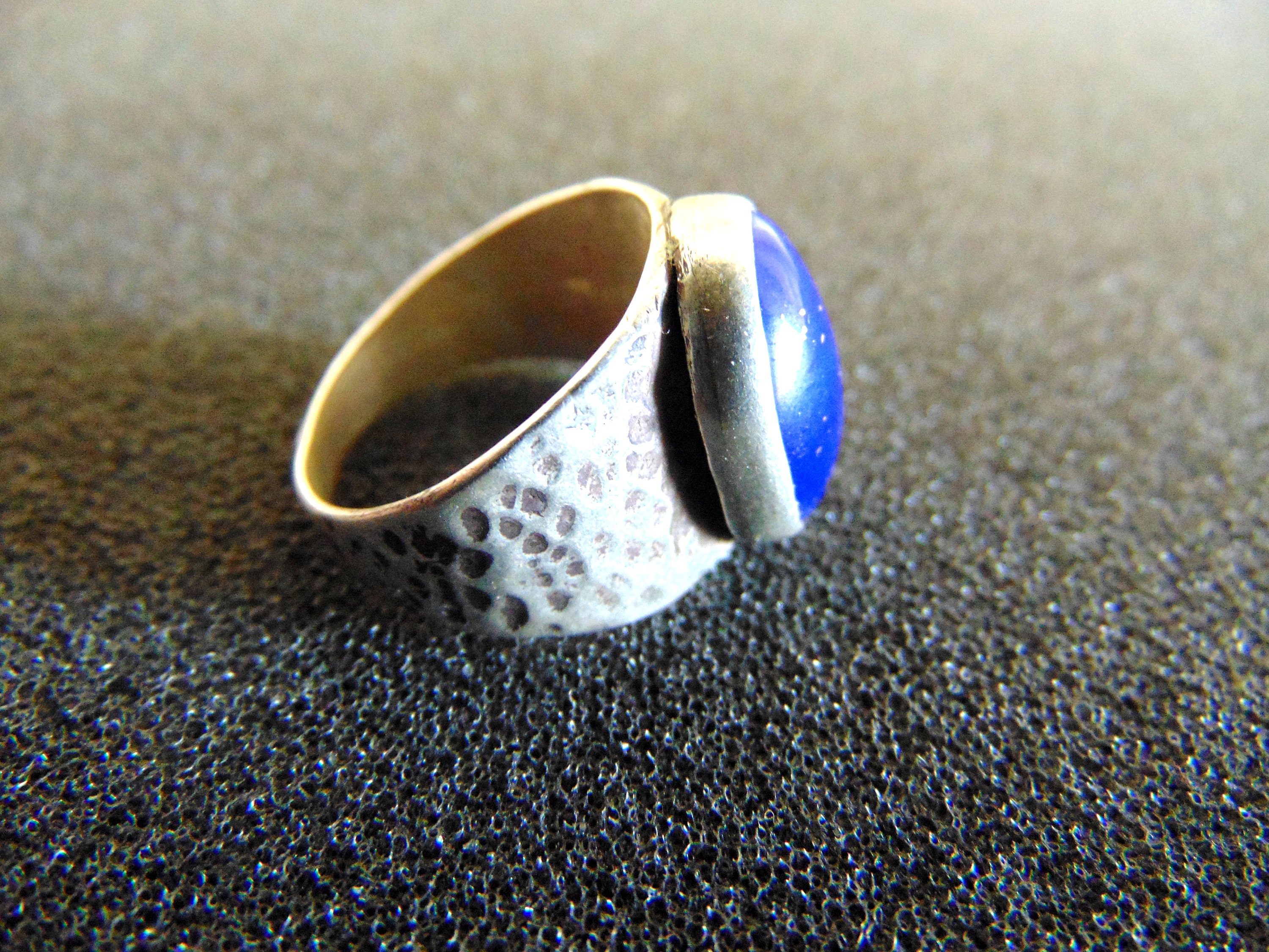 Mens Lapis Ring Signet Ring for Men Blue Lapis Lazuli Ring | Etsy