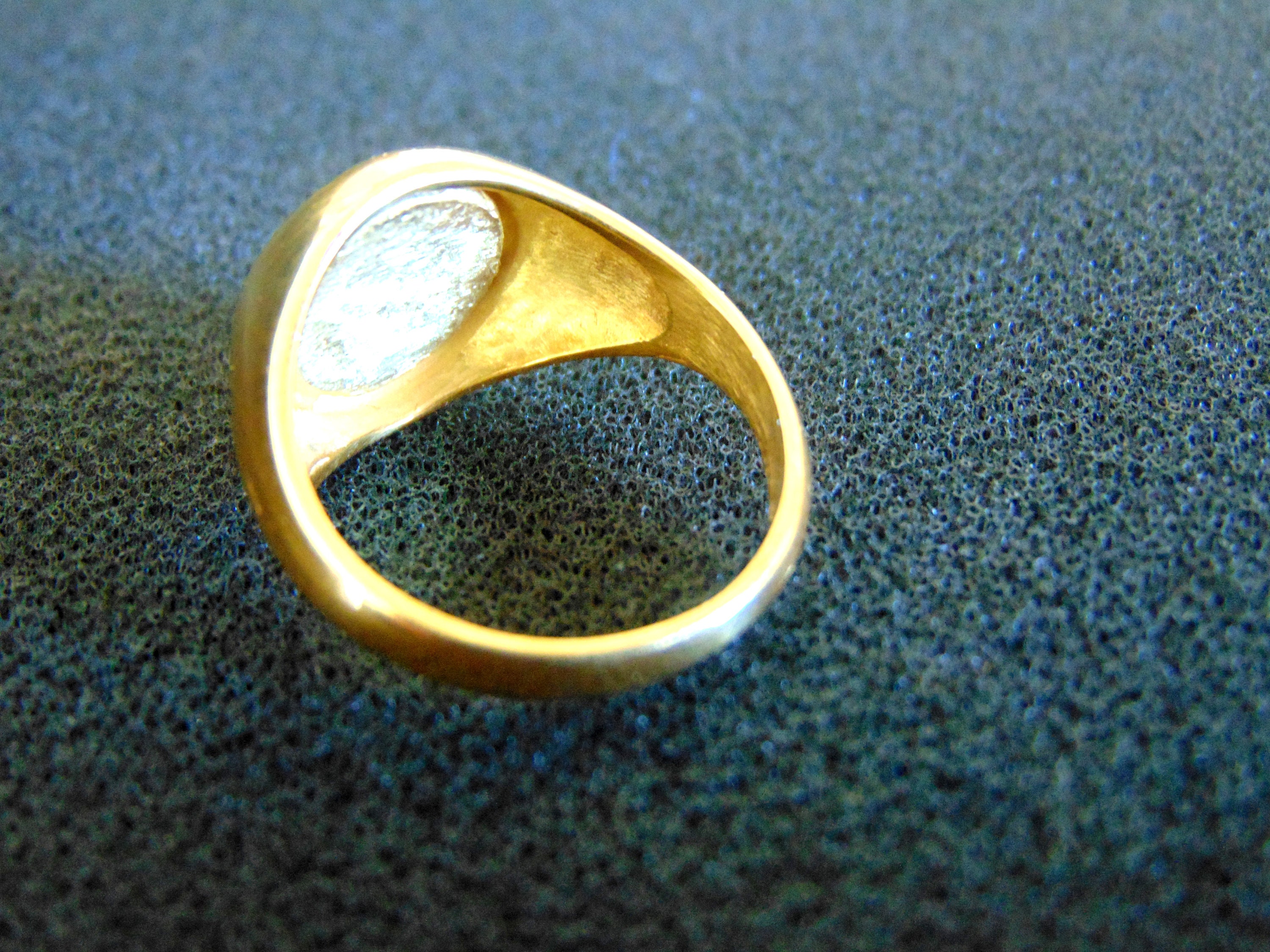 Solid Gold Signet Ring Coin Signet Ring Mens Pinky Ring | Etsy