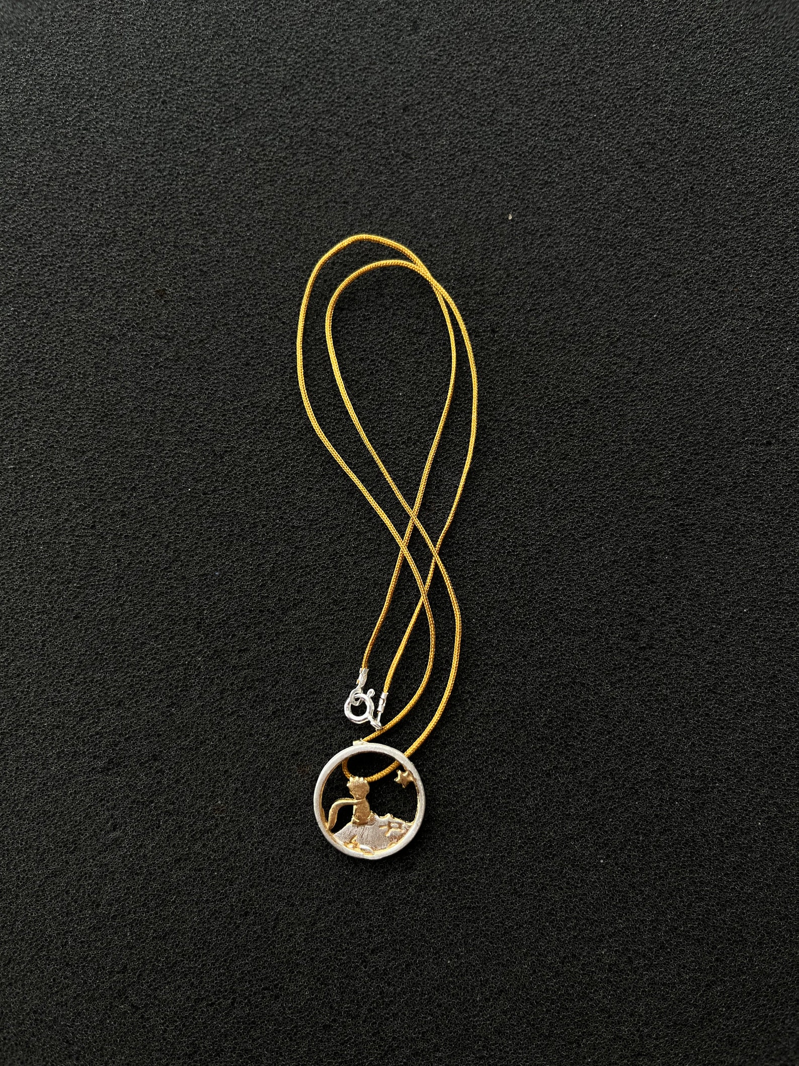 The Little Prince Silver Pendant, Le Petite Prince Gold Plated Matte ...
