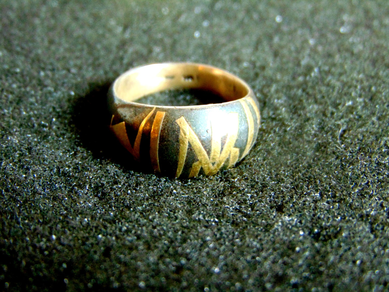 Silver and Gold Ring BandSterling Silver and 14k Gold | Etsy