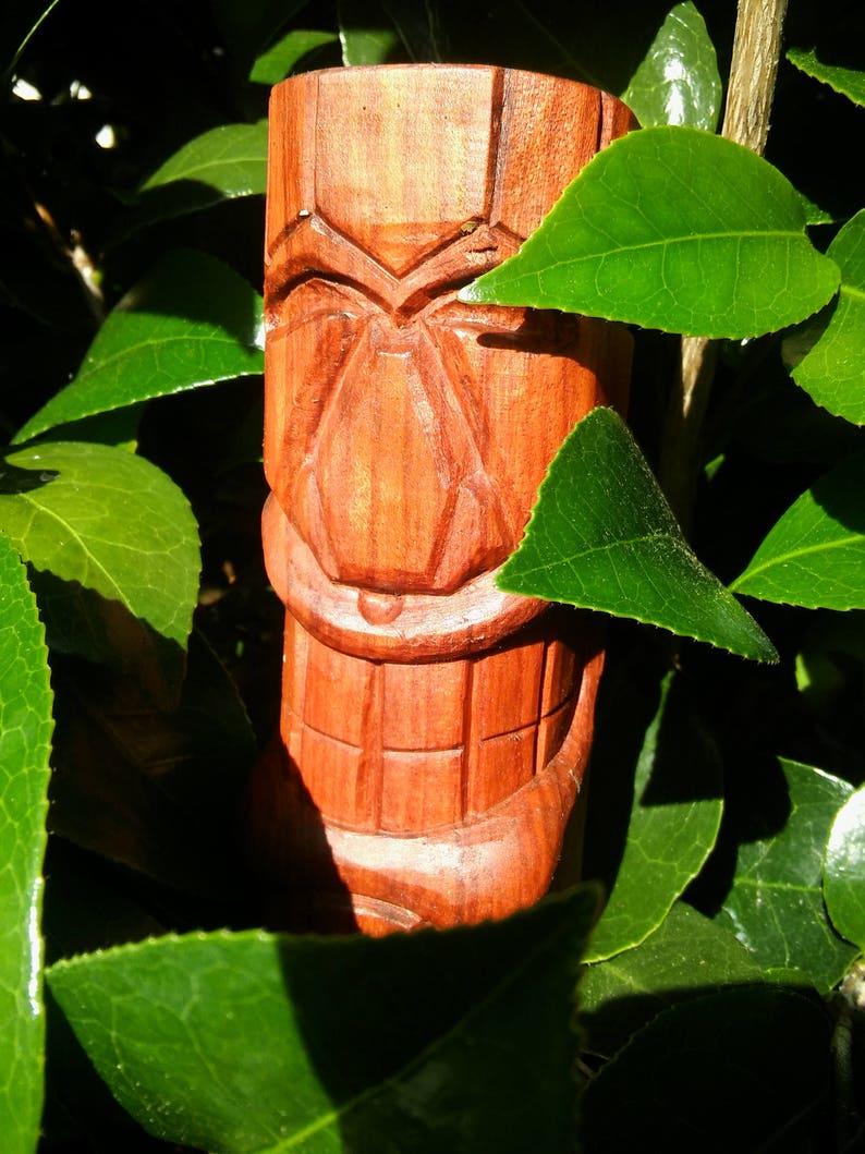 Handmade Tribal Tiki Head Redheart Wood Carving - Etsy
