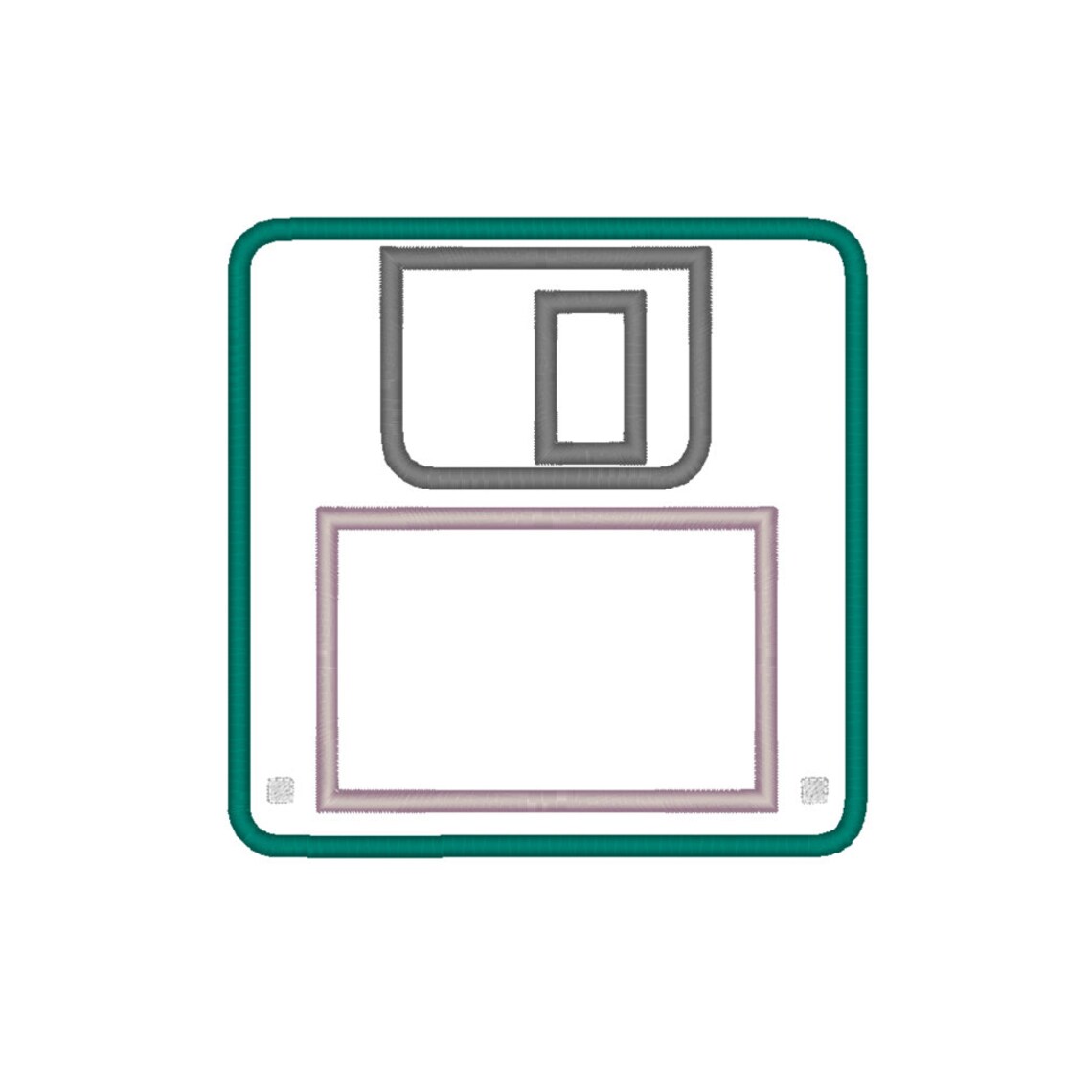 Floppy Disc Applique Embroidery Design Pattern for Machine Computer ...