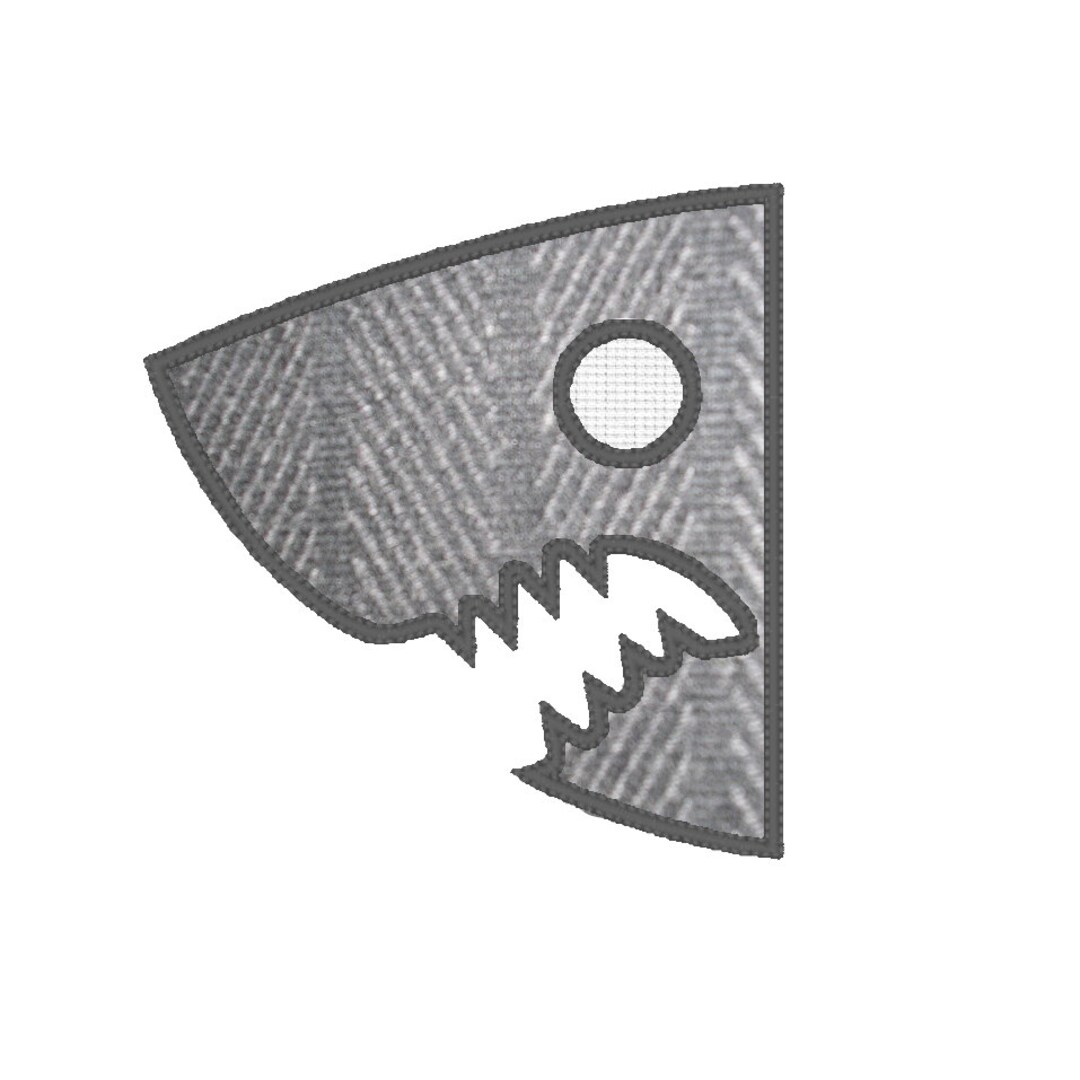 Shark Head Applique Embroidery Design Pattern for Machine Ocean Sea ...