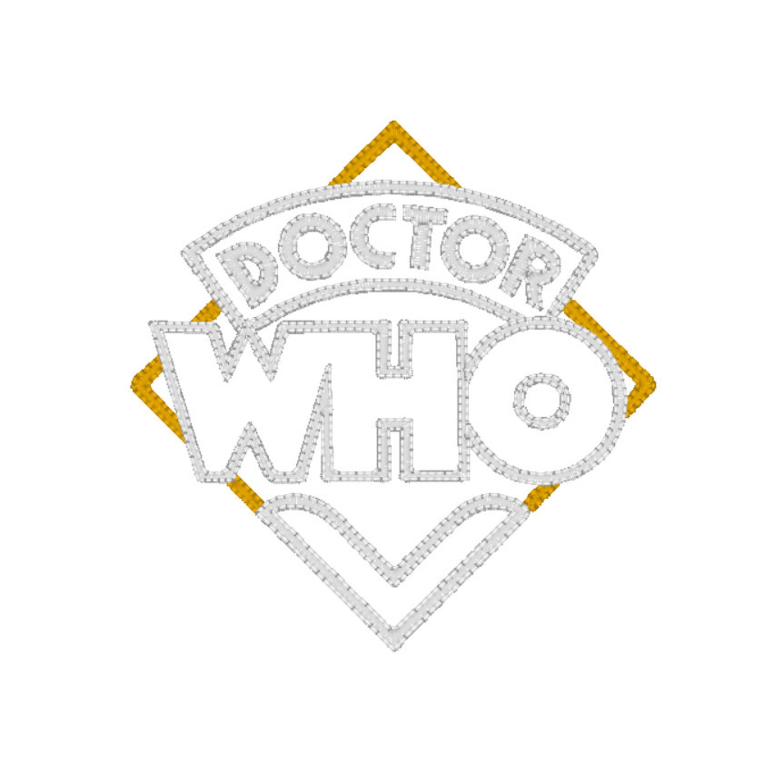 Doctor Who Logo Applique Embroidery Design Pattern for Machine 70s ...