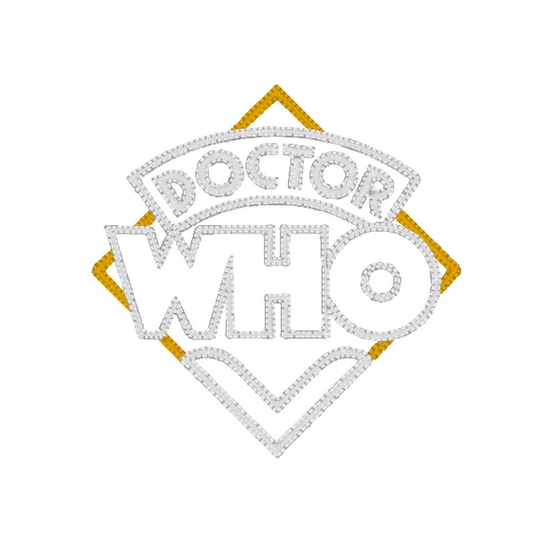 Doctor Who Logo Applique Embroidery Design Pattern for Machine 70s ...