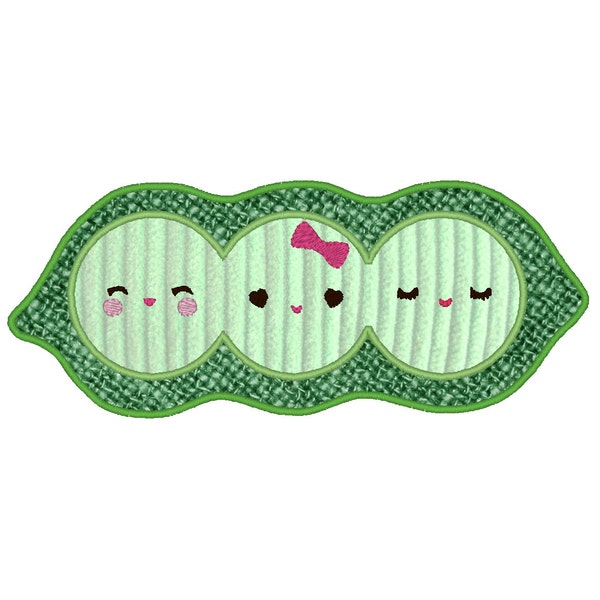 Two Peas in a Pod Embroidery Design - Etsy