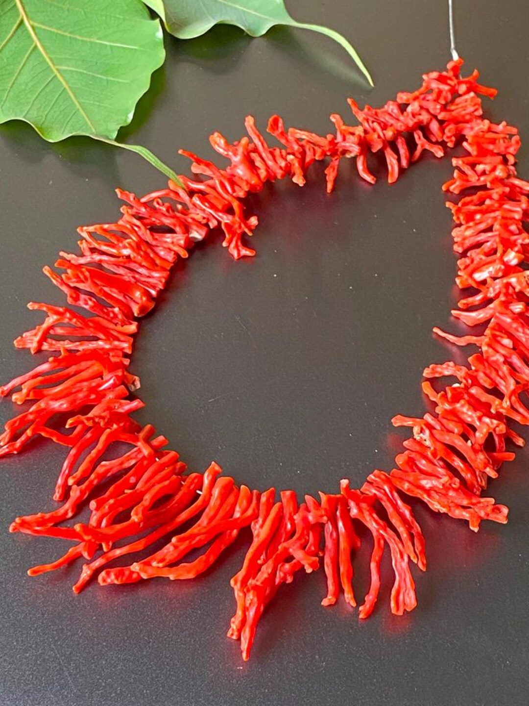 16 Inches Coral Red Italian Branch Strand 48/13 Mm Red Coral Red Italy ...