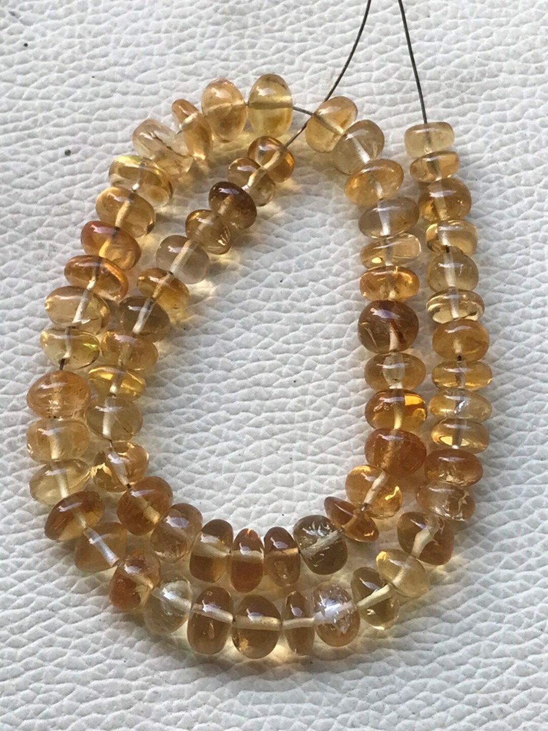 Natural Citrine Quartz Smooth Plane Beads for Jewelry Making - Etsy