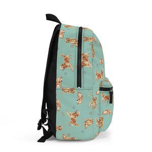 Golden Retriever Mint Backpack for Little Boy - Back to School, Casual ...
