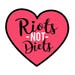 Feminist Sticker // Riots Not Diets Sticker // Body Positive - Etsy
