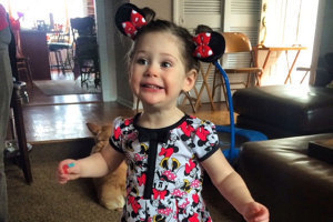 Mickey Mouse Ear Hair clip with bow Minnie Mouse Ear Hair | Etsy