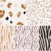 Safari Animal prints animal skin backgrounds digital papers | Etsy
