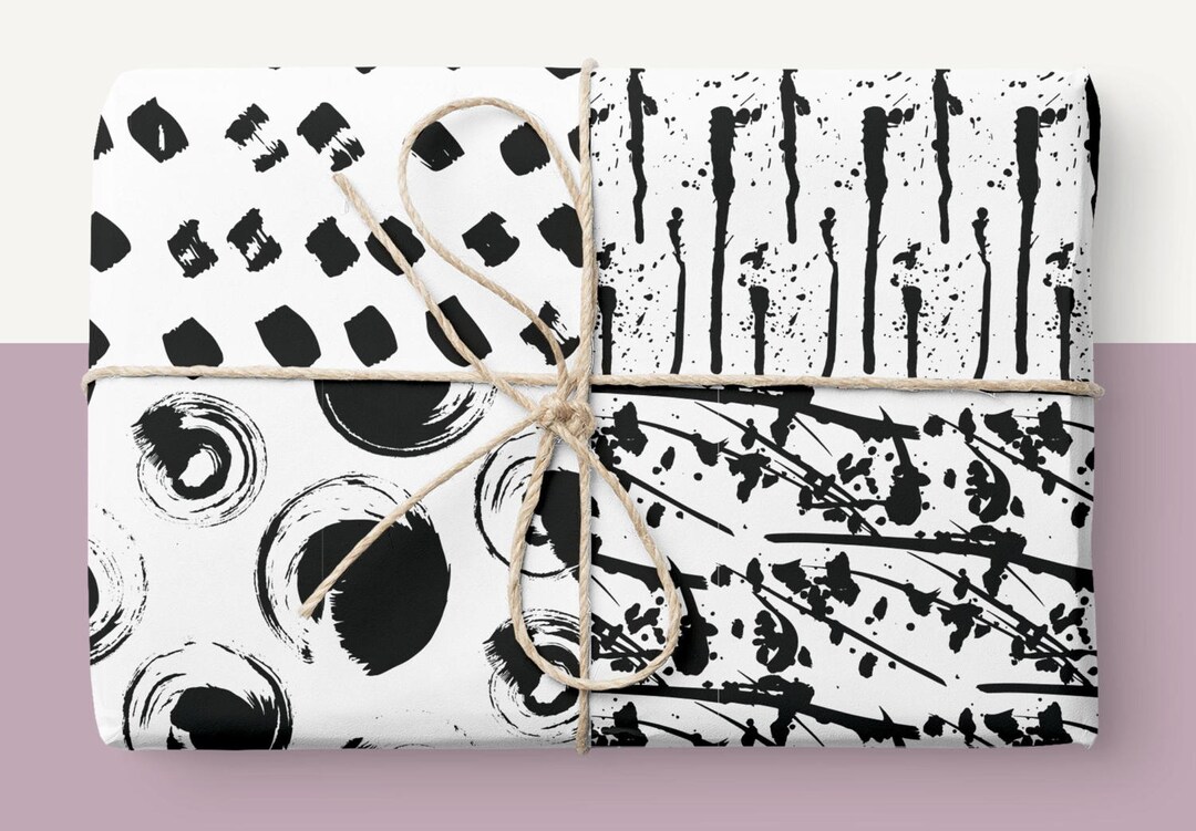 Brush Strokes Patterns, Ink, Digital Paper, Printable Paper, Handdrawn ...