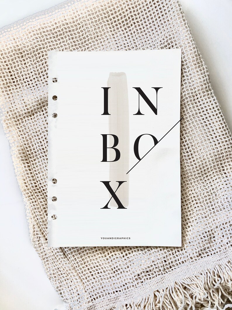 Single Printable Planner Dashboard INBOX Divider. Ideal as | Etsy
