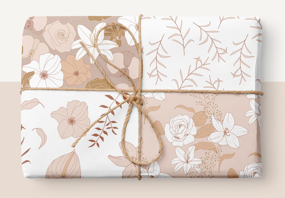 Blooming Garden Floral Backgrounds, Digital Paper, Hand-drawn, Flowers ...