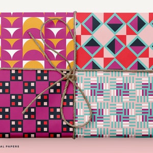 Geometric Digital Paper, Colorful Shapes Backgrounds (50 Files) - Etsy