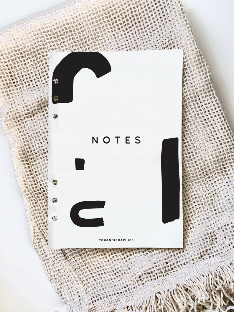 Single Printable Planner Dashboard NOTES Divider With Abstract - Etsy