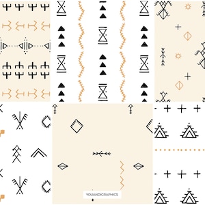 Moroccan Berber Backgrounds, Digital Pattern, Hand-drawn, Digital ...
