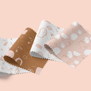 Women Pattern Prints, Faces Backgrounds, Digital Papers, Lineart Hand ...