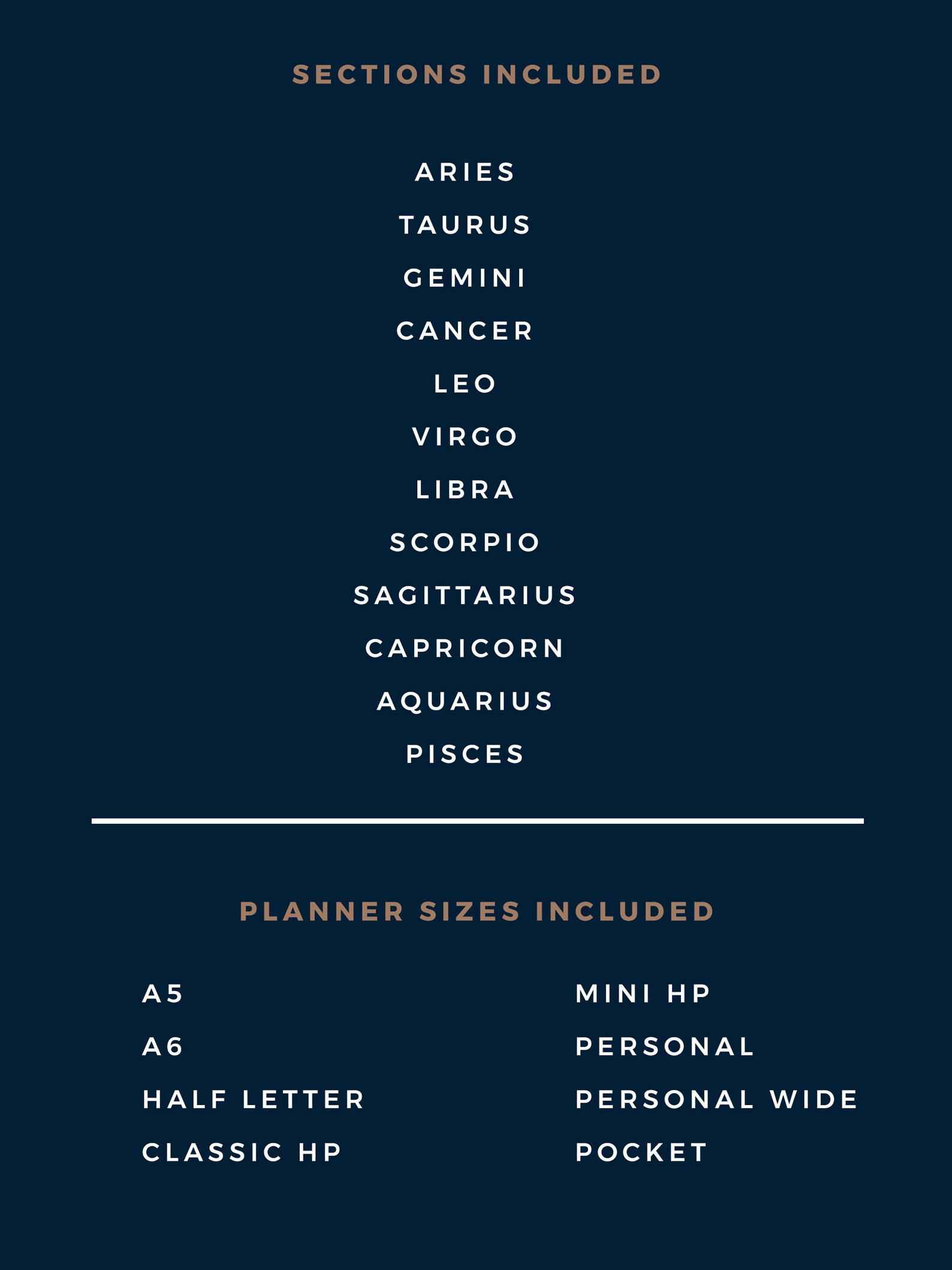 Zodiac Constellation Planner Dashboards, Star Signs (PDF) - Etsy