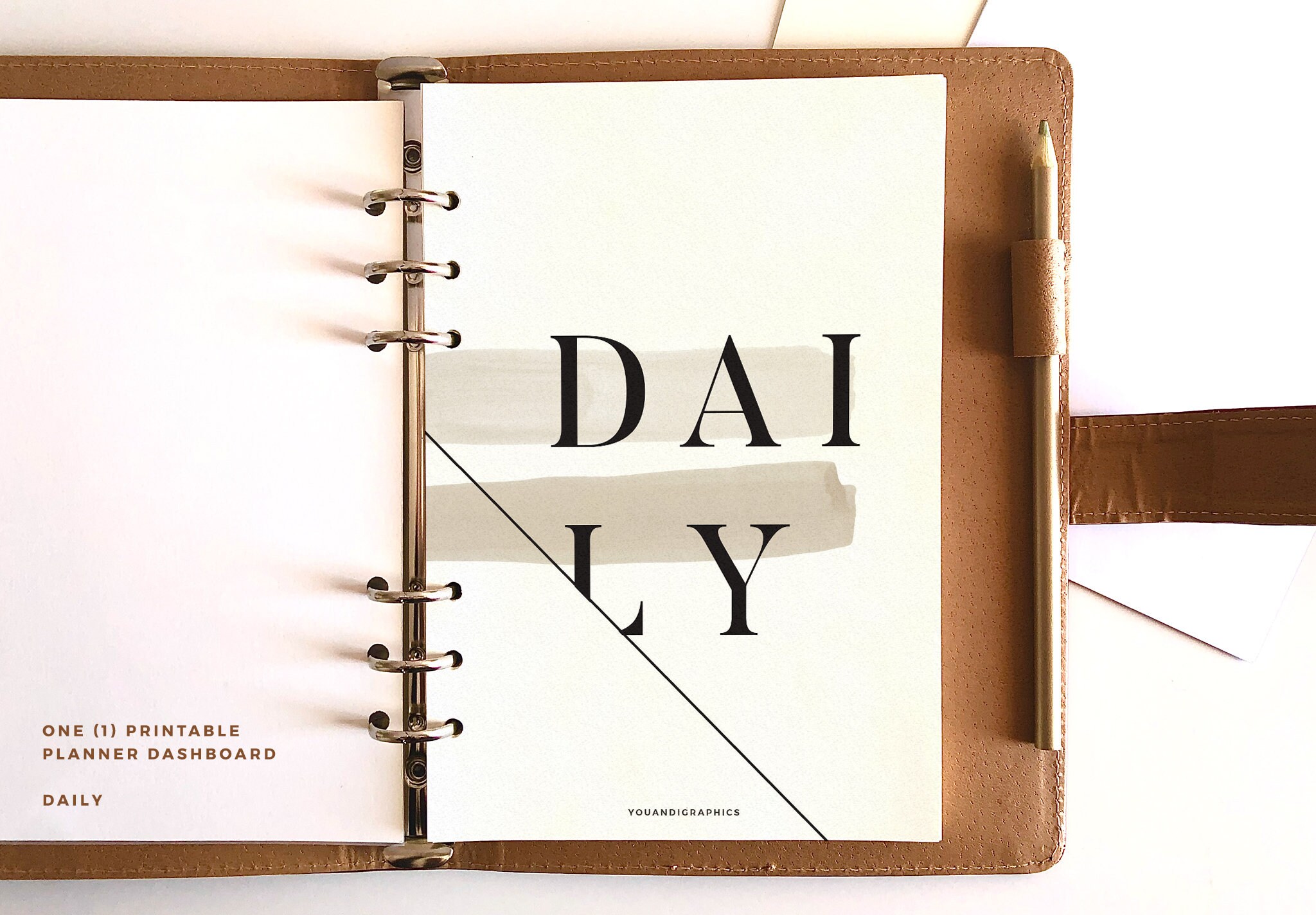 Single Printable Planner Dashboard DAILY Divider. Ideal as Planner ...