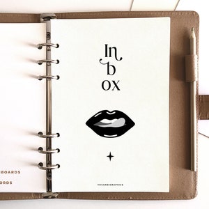 Lips Printable Planner Dashboards, Inserts, Modern Dividers, A5, A6 ...