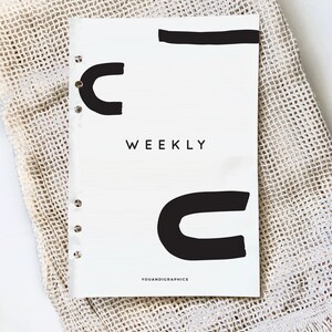 Single Printable Planner Dashboard WEEKLY Divider With Abstract Shapes ...