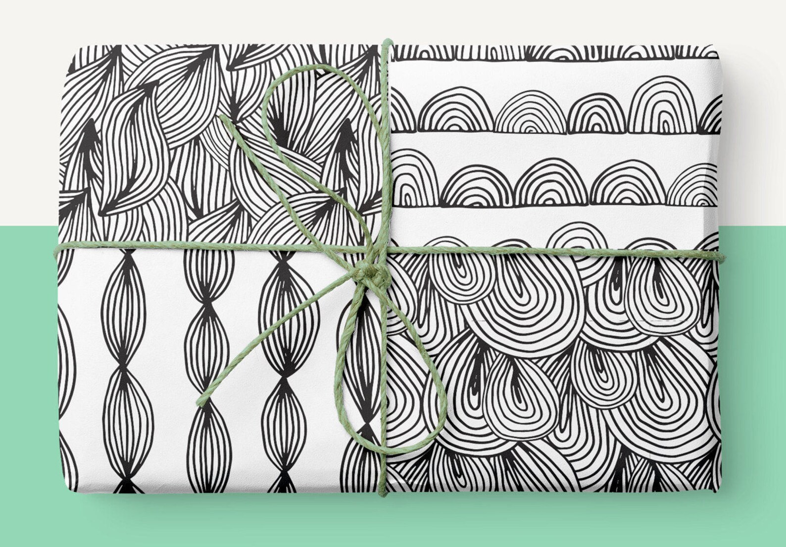 Abstract Digital Paper, Clipart, Scrapbook Paper, Handdrawn Doodles ...