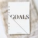 Single Printable Planner Dashboard GOALS Divider. Ideal as Planner ...