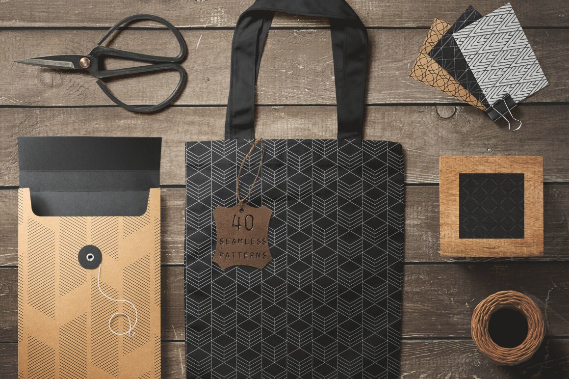 Geometric Patterns Background Digital Papers Scrapbook - Etsy