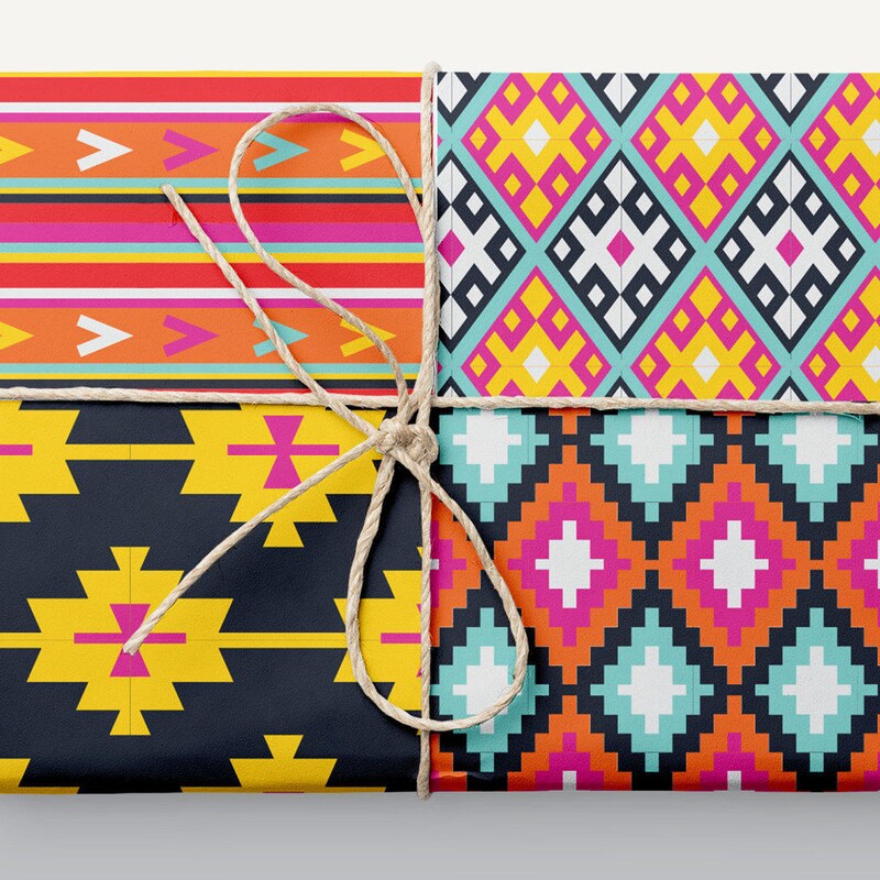 Ikat Digital Paper - Etsy