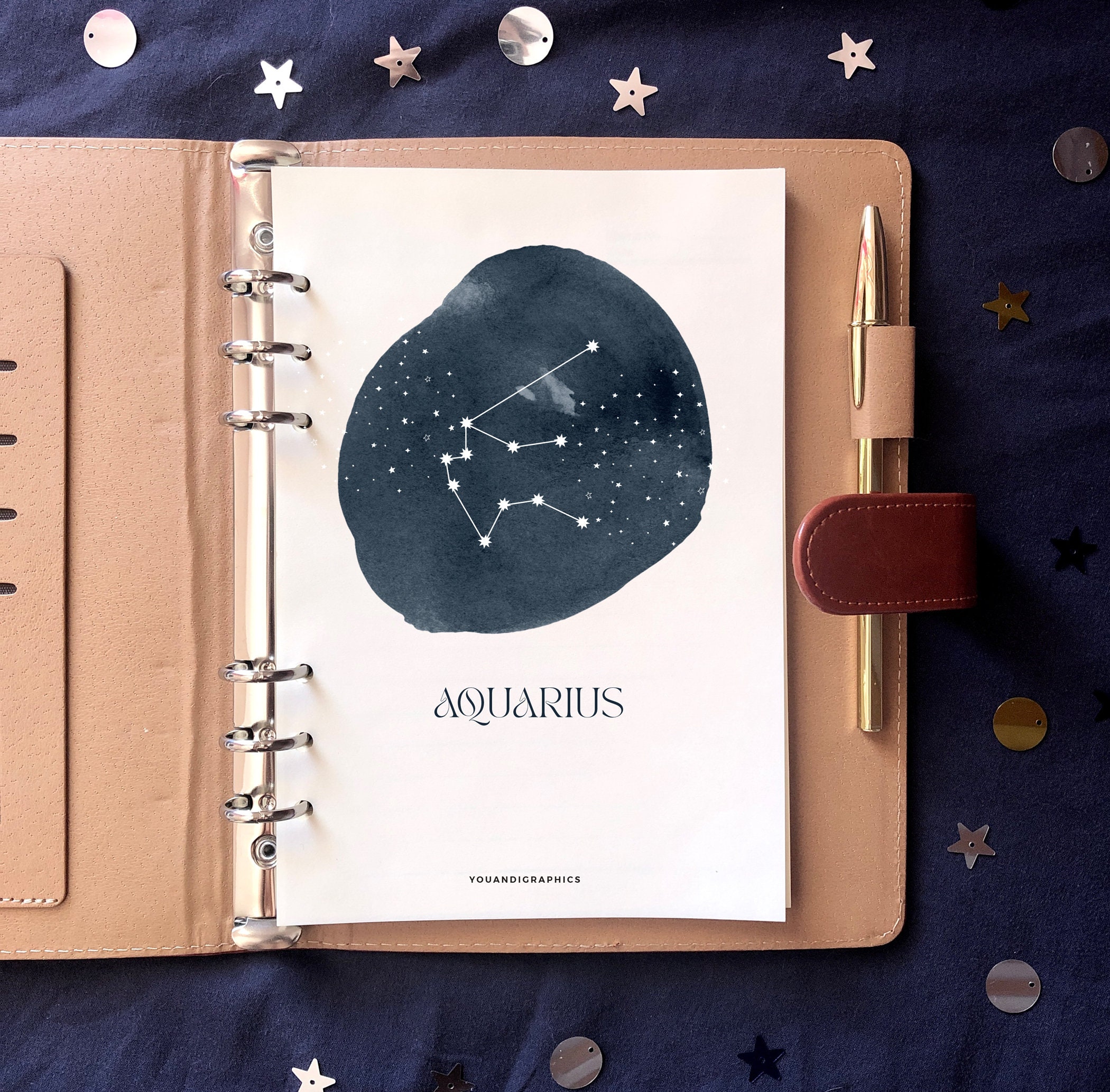 Zodiac Constellation Planner Dashboards, Star Signs (PDF) - Etsy
