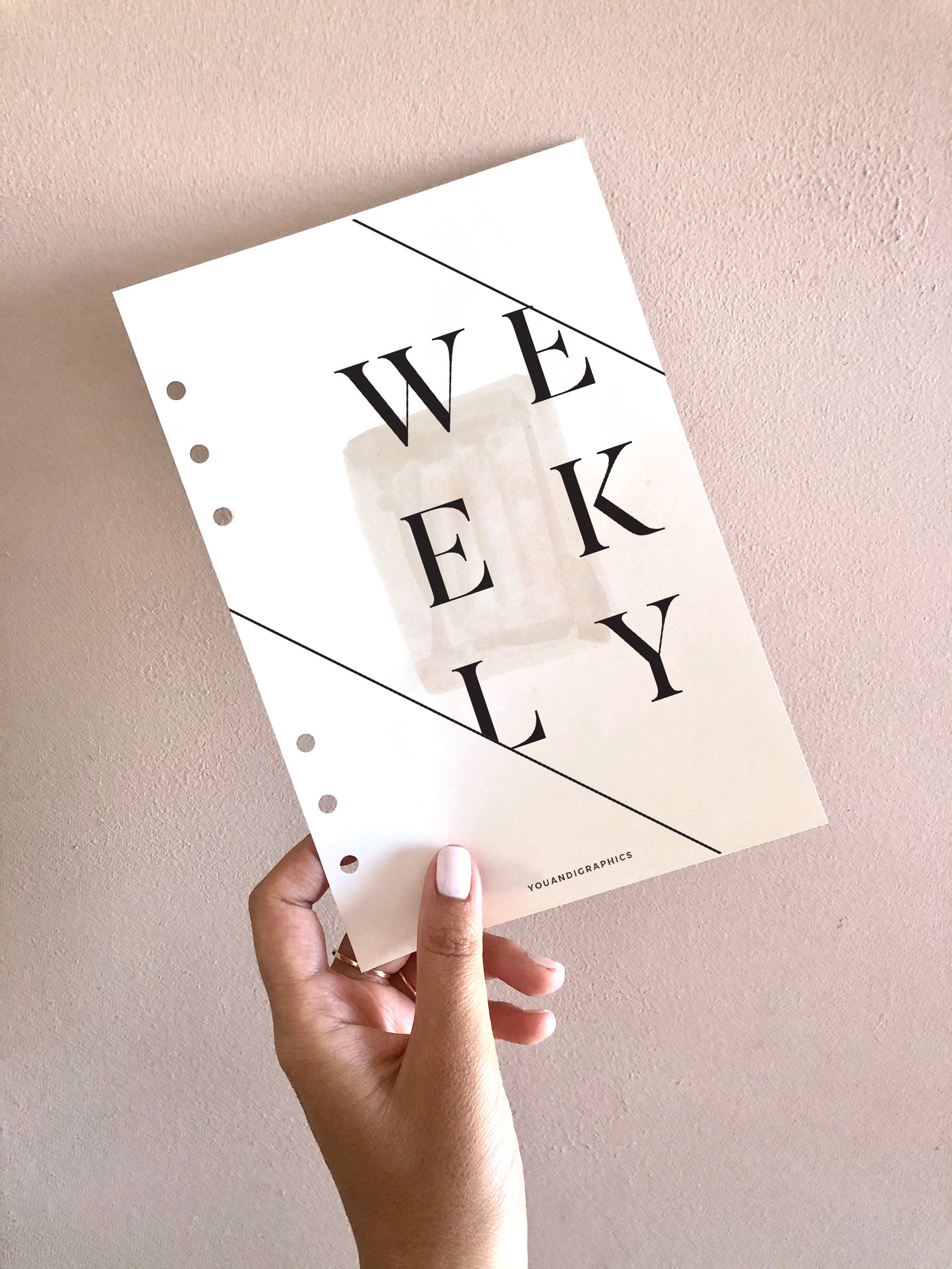 Weekly Planner Dashboard, Minimal Elegant Divider (PDF) - Etsy