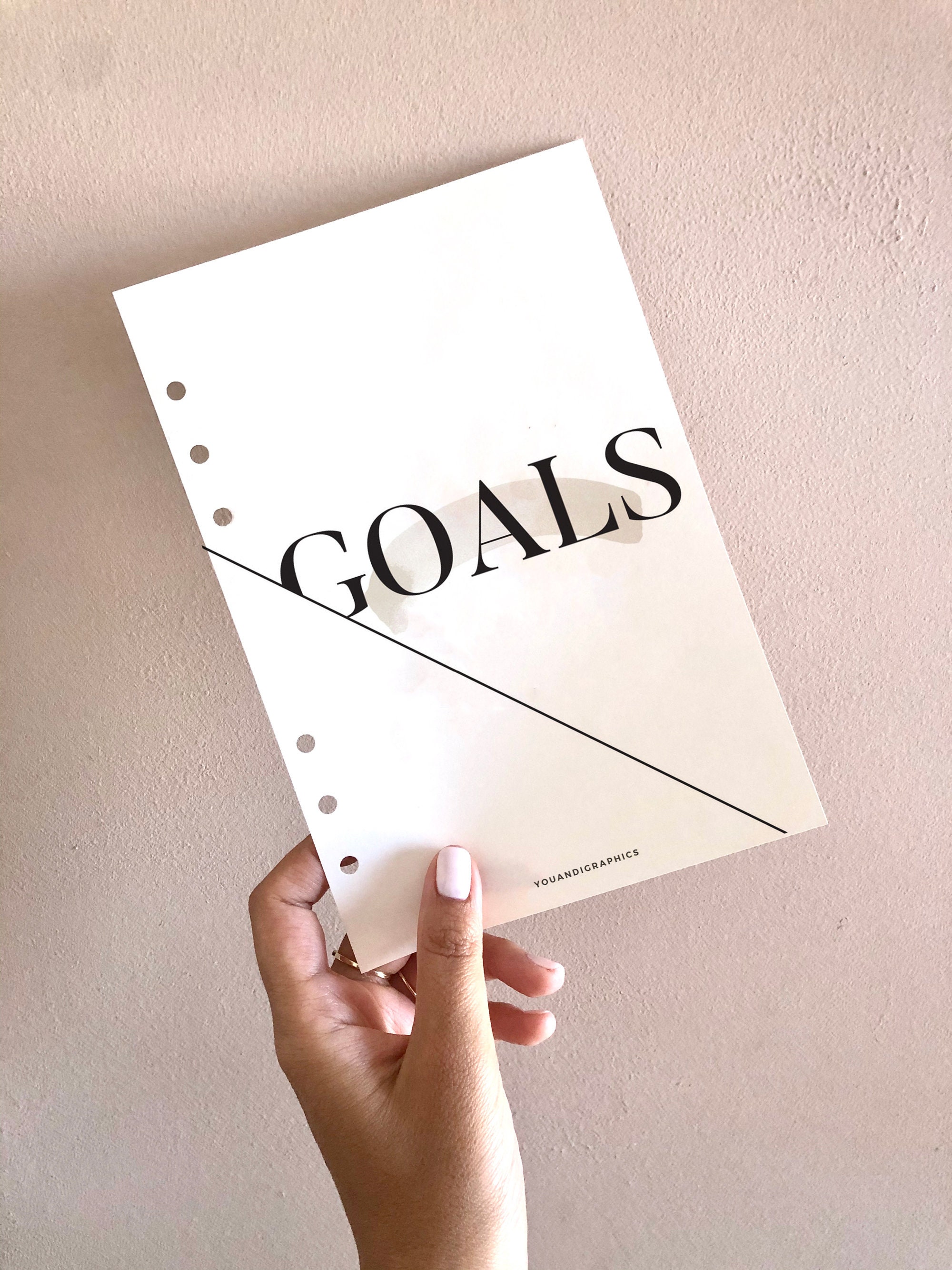 Single Printable Planner Dashboard GOALS Divider. Ideal as Planner ...