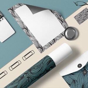 Abstract Digital Paper, Clipart, Scrapbook Paper, Handdrawn Doodles ...