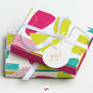 Digital Paper, Printable Paper, Abstract Shapes, Colorful Pattern ...