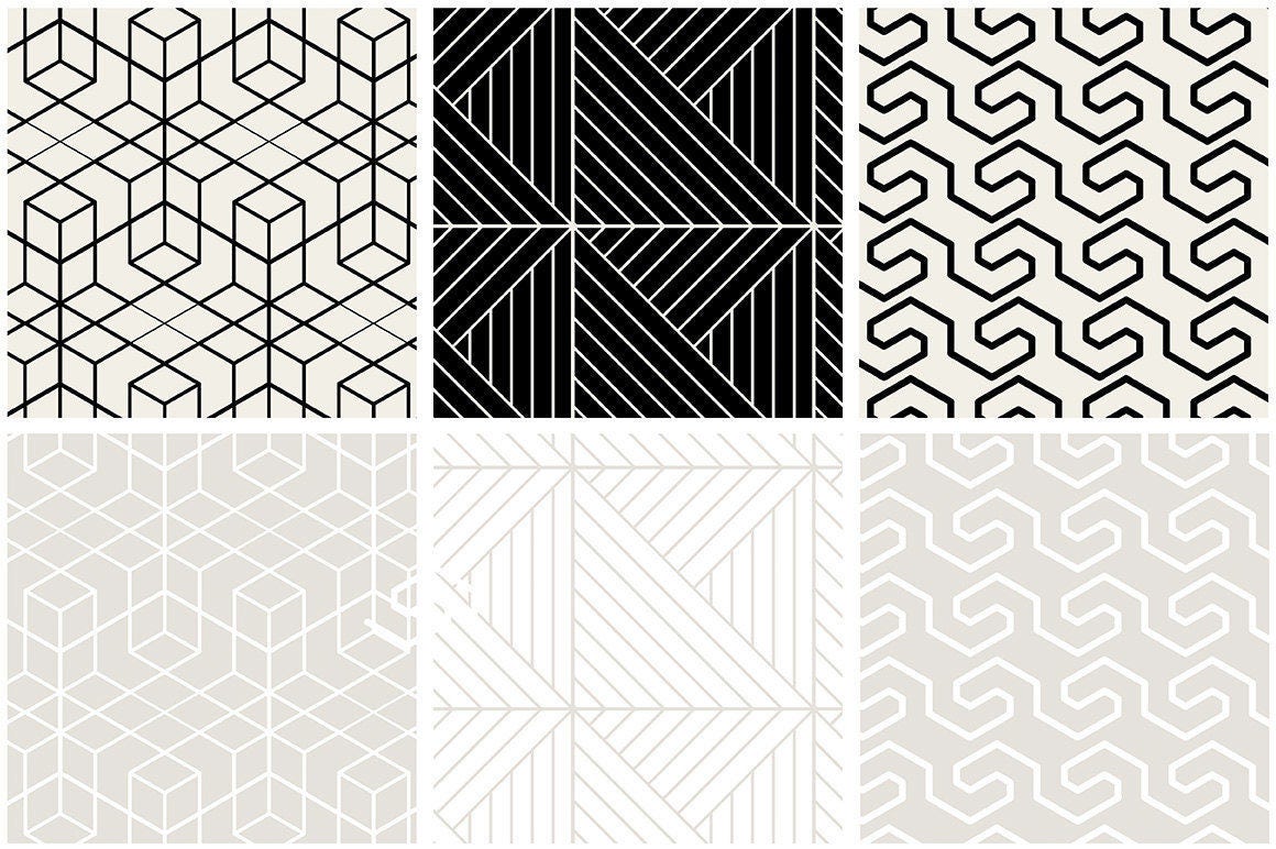 Digital Paper Printable Paper Scrapbook Clipart Geometry - Etsy