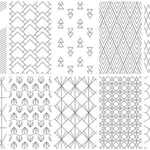 Geometric Patterns Background Digital Papers Scrapbook - Etsy