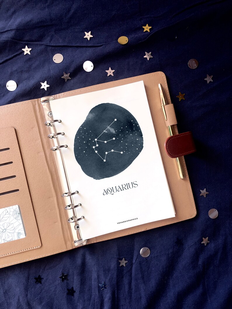Zodiac Constellation Planner Dashboards, Star Signs (PDF) - Etsy
