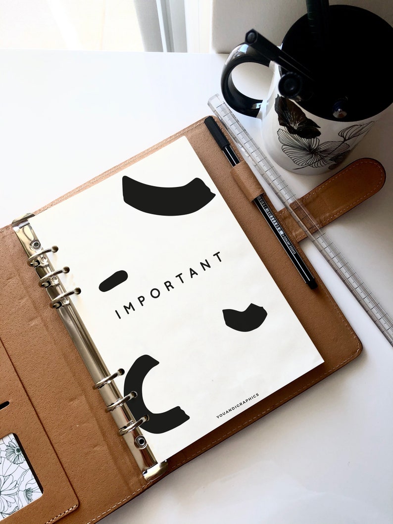 Bold Shapes Printable Planner Dashboards Inserts Modern | Etsy