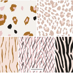 Safari Animal Prints, Animal Skin Backgrounds, Digital Papers, Leopard ...