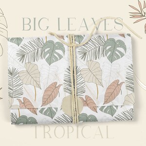 Tropical Leaves Prints. A Set of 20 Exotic Backgrounds. High Resolution ...