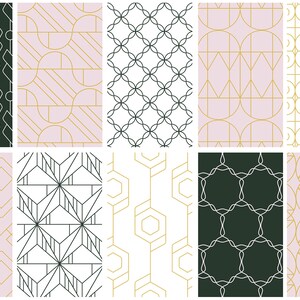 Simple Monoline Patterns, Backgrounds, Digital Papers, Scrapbook Paper ...