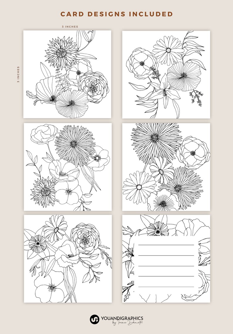 Printable Planner Cards Floral Design Cards Planner Tracking | Etsy